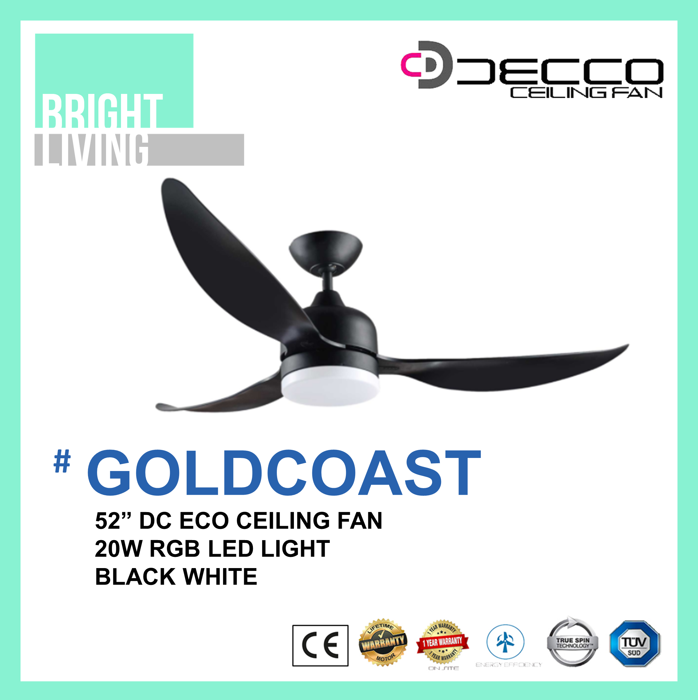 Rose Gold Ceiling Fan | Shelly Lighting