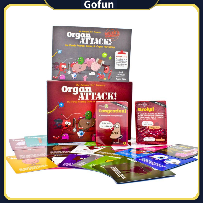 Organ Attack Cards Board Game For Famliy Party Game Gift