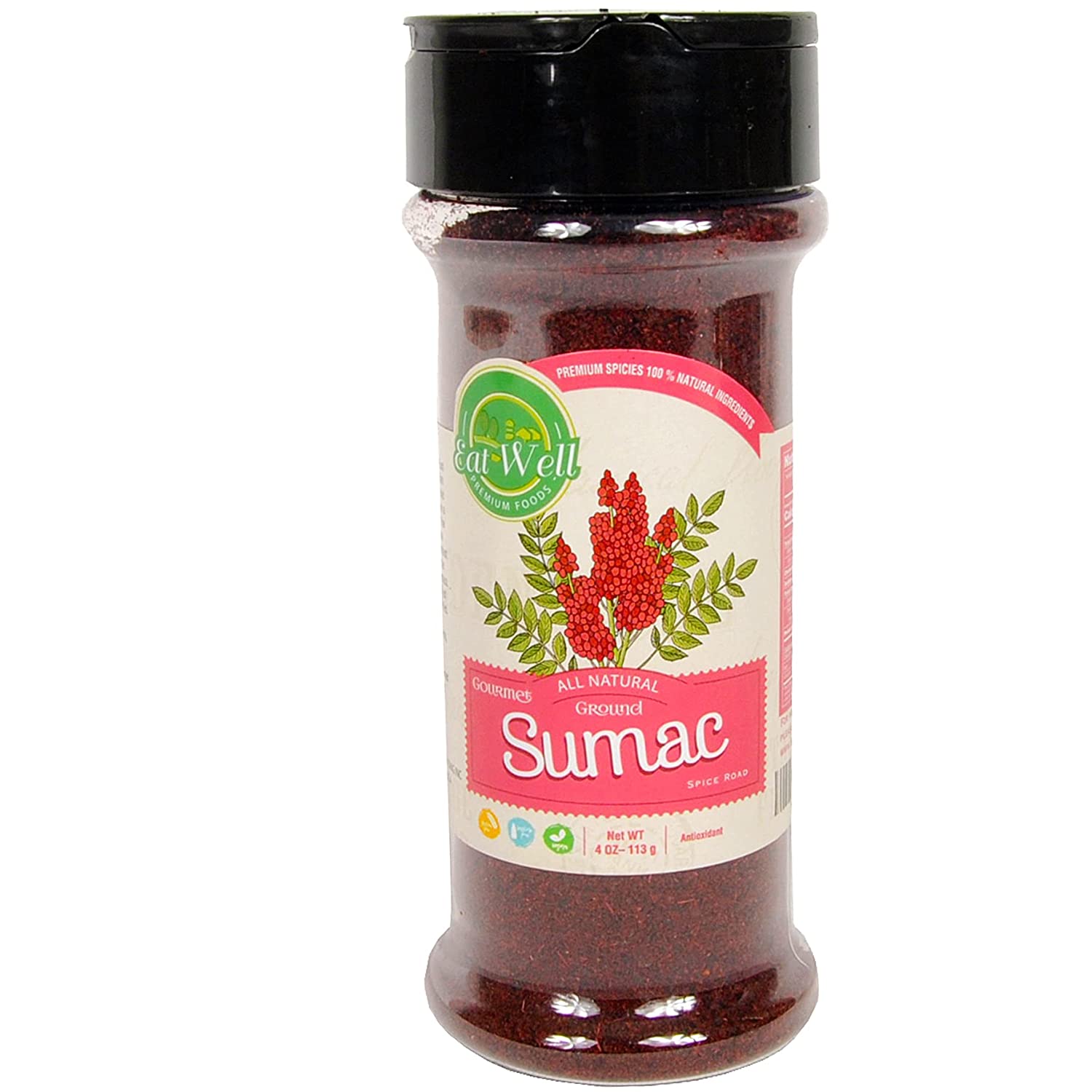 Eat Well Premium Food - Sumac Spice Powder 4 oz 113 g, Ground Sumac ...