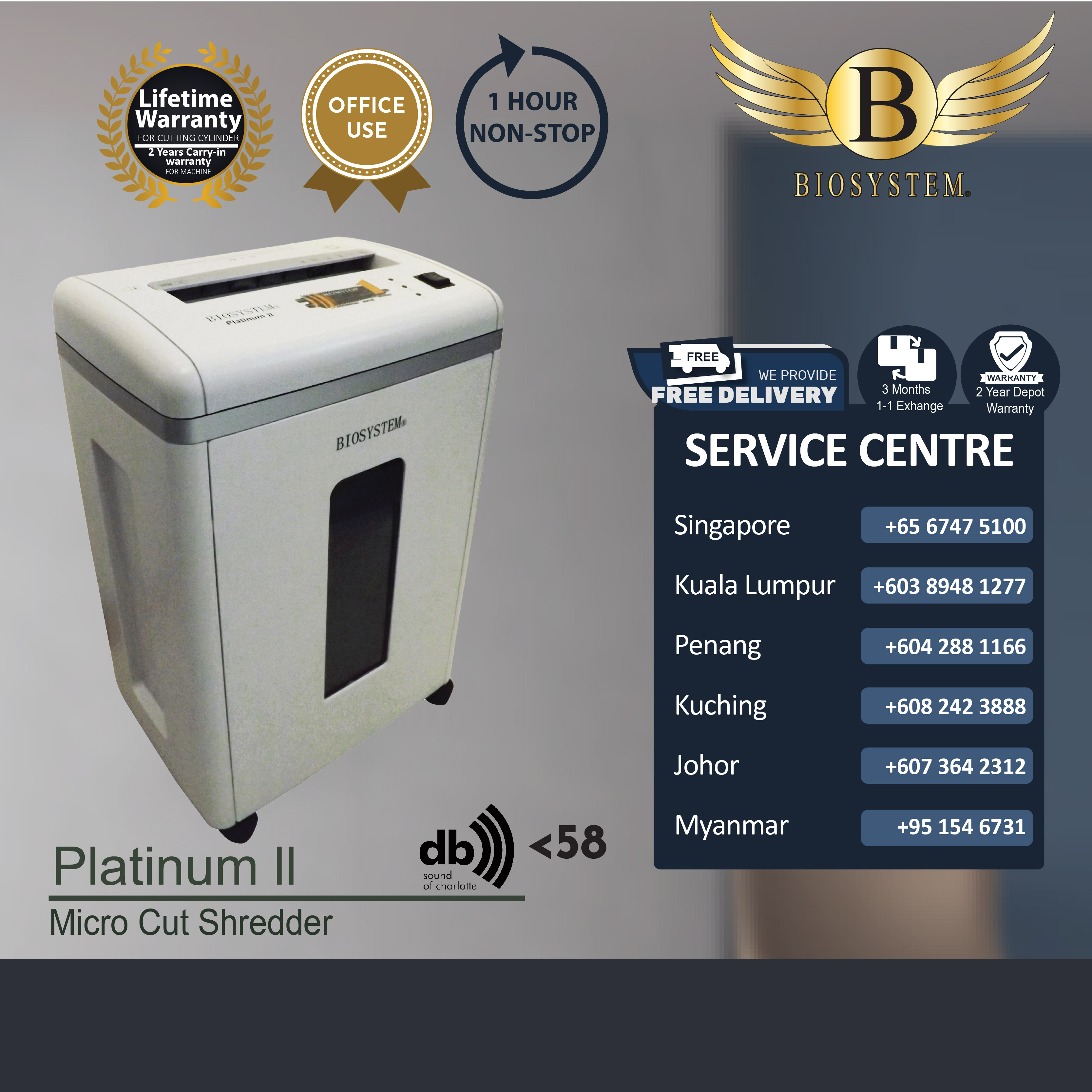 BIOSYSTEM 915CC II Heavy Duty Paper Shredder (Micro Cut) FLASH DEALS ...
