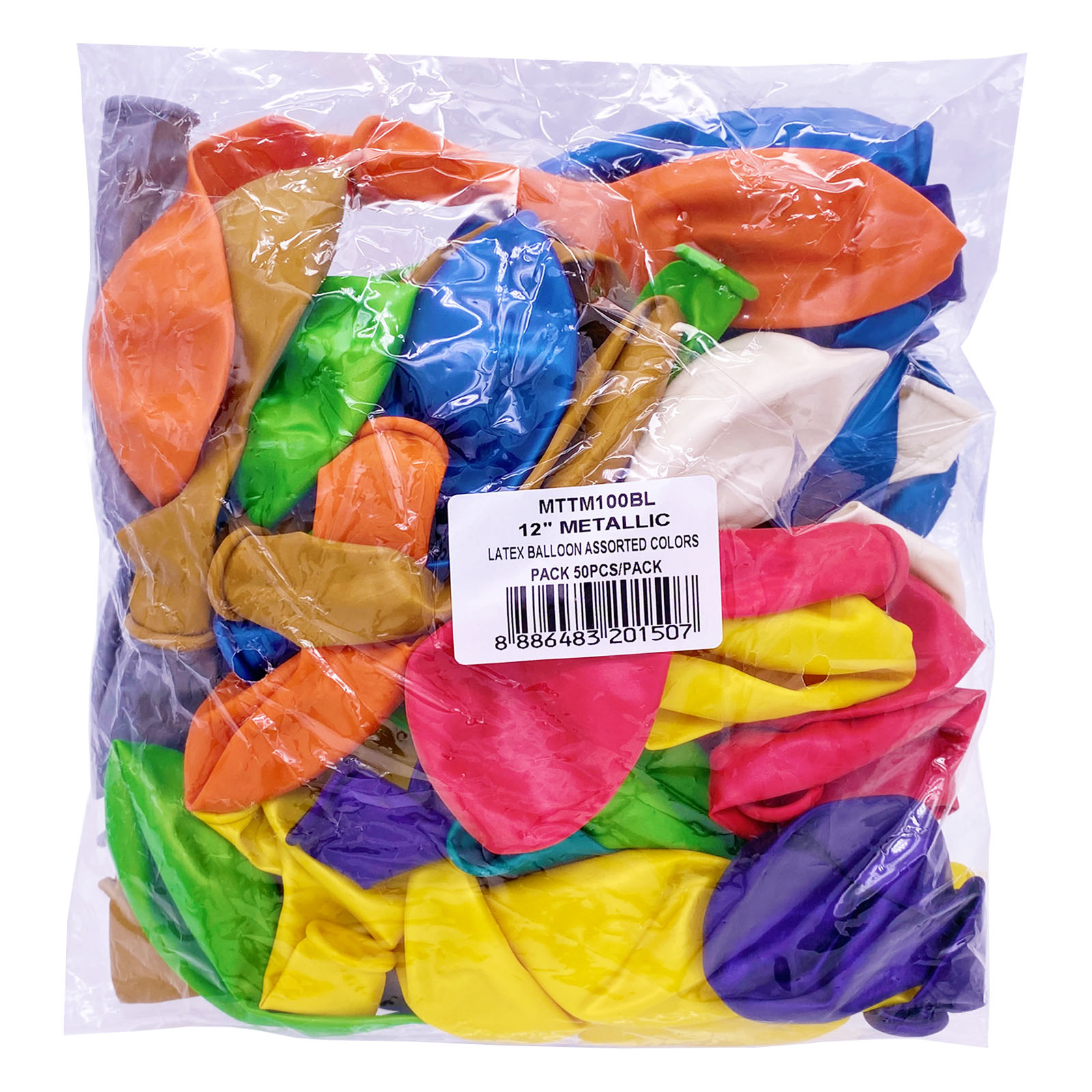 [50 Pcs/Pack] 12 Inch Latex Balloon Assorted Colors – Party Supplies ...
