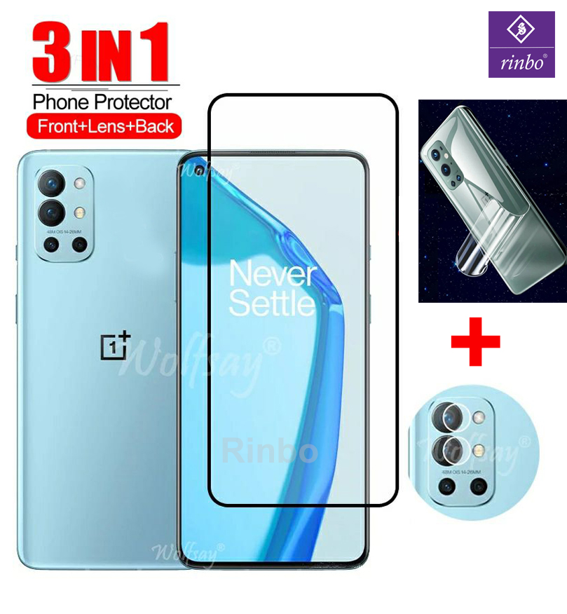 OnePlus 9R (3 In 1) Premium Quality Full Cover Glass HD Clear 11D ...