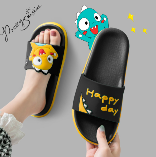 JEIKY. Ladies Two-Toner Dinosaur Happy Day Slides #SM195 (Standard Size)