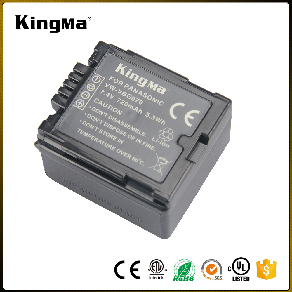 Kingma VBG070 VW-VBG070 720mAh Rechargeable Lithium Ion Battery for ...