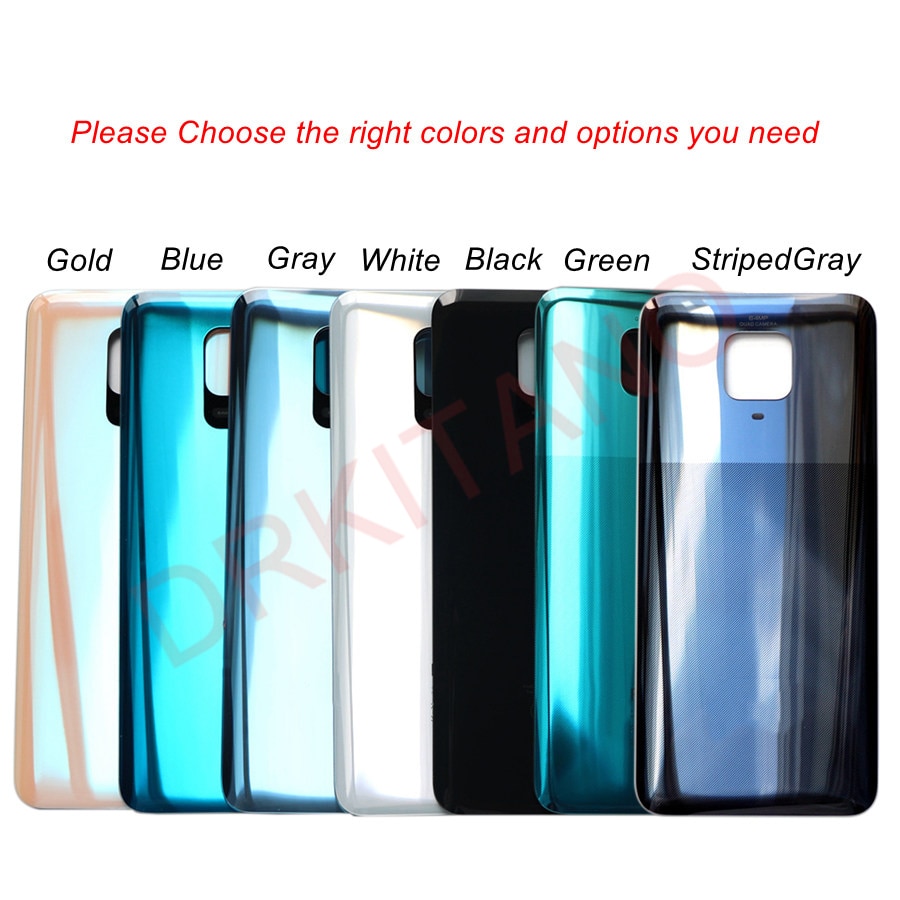 Backshell for Redmi Note 9 Pro Replacement Glass Battery Back Cover For ...