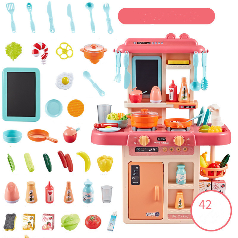 【COD】kitchen toys for girls big size simulation pretend real steam ...