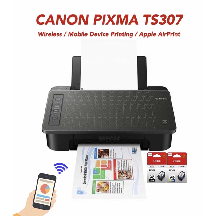 Canon Pixma TS 307 wifi Wireless Printer with Smartphone Copy ปริ้นไร้สายผ่านมือถือได้ สินค้ามือ ...