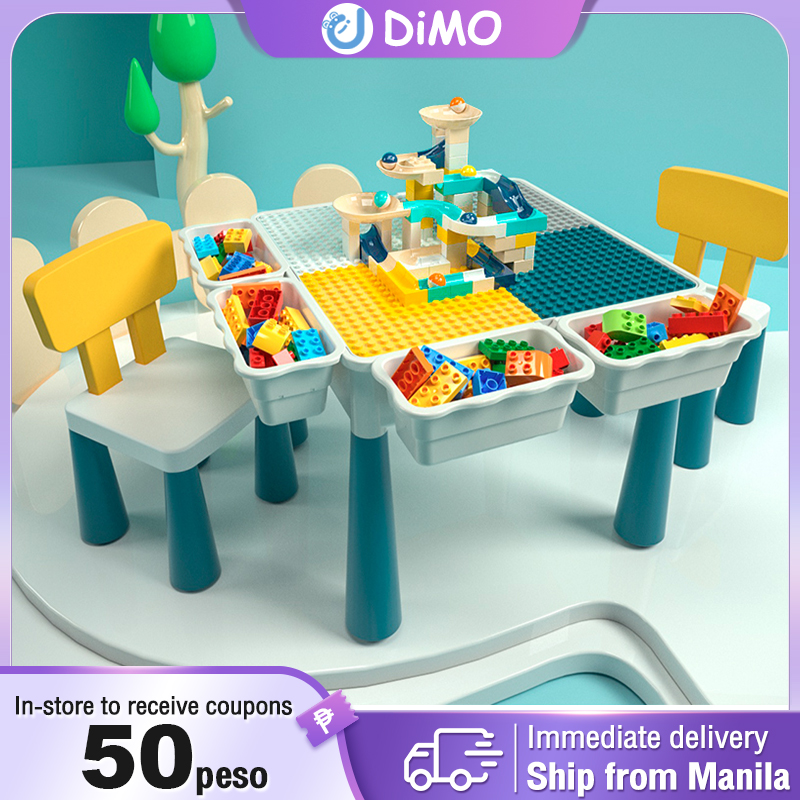 DIMO🔥IN STOCK🔥Multi-Function Children Building Blocks Table | Learning ...