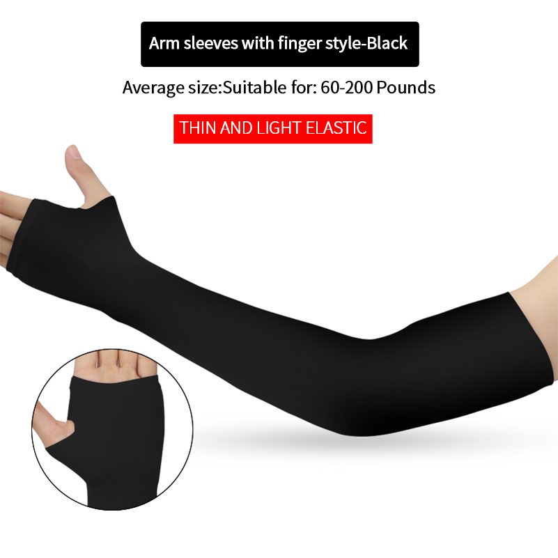 Black Color Hand Arm Sleeves For Biking, Running & Cycling