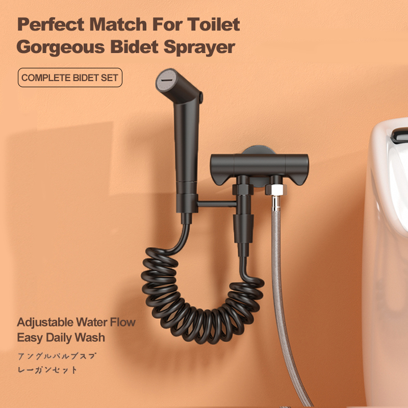 【New Valve】Black Bidet spray complete set heavy duty bidet head bidette ...
