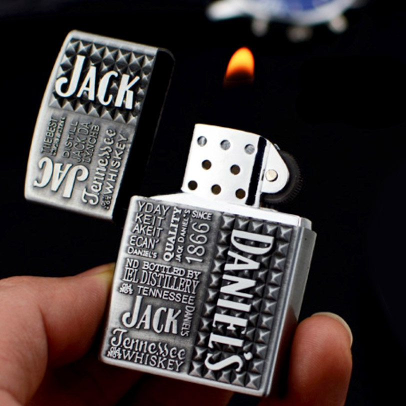 Jack Daniels Script Lighter Silver