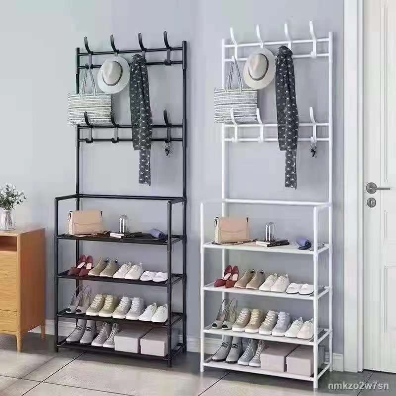 Trendy Multifunctional Shoe Rack Organizer Simple floor coat rack shoe ...
