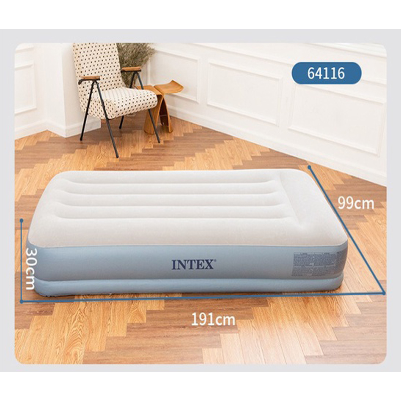INTEX Blue Dura-Beam® Deluxe Thermalux Air Mattress 20in