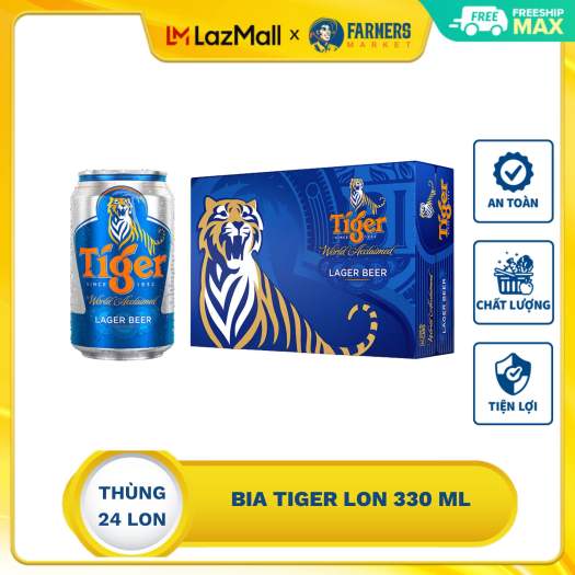 Thùng 24 Lon bia Tiger lon 330 ml - Bia Nội Địa | VietMart.co
