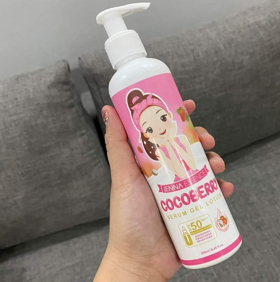 𝐂𝐨𝐜𝐨𝐛𝐞𝐫𝐫𝐲 𝐒𝐞𝐫𝐮𝐦 𝐆𝐞𝐥 𝐋𝐨𝐭𝐢𝐨N BY JENNA ESSENCE / WHITENING LOTION